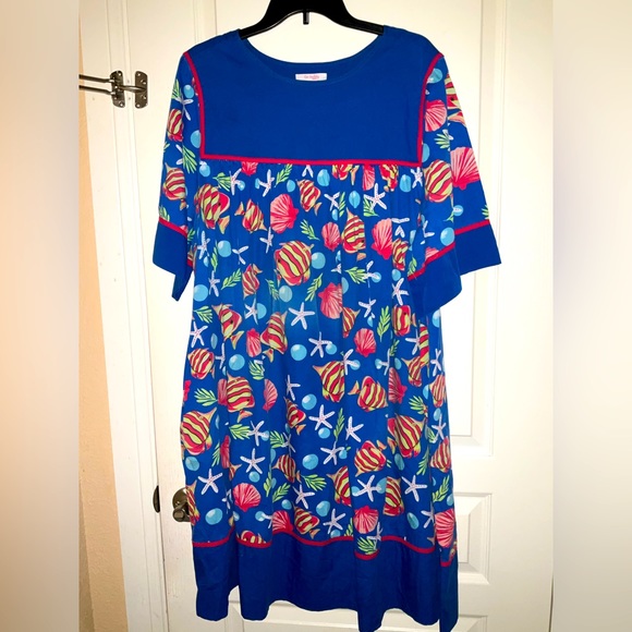 Go Softly | Dresses | Go Softly Patio Blue Ocean Life Print Short ...